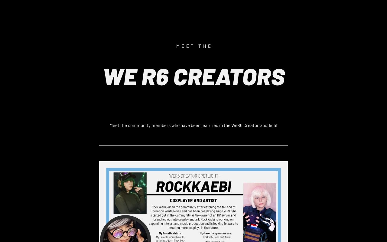 We R6 CREATORS